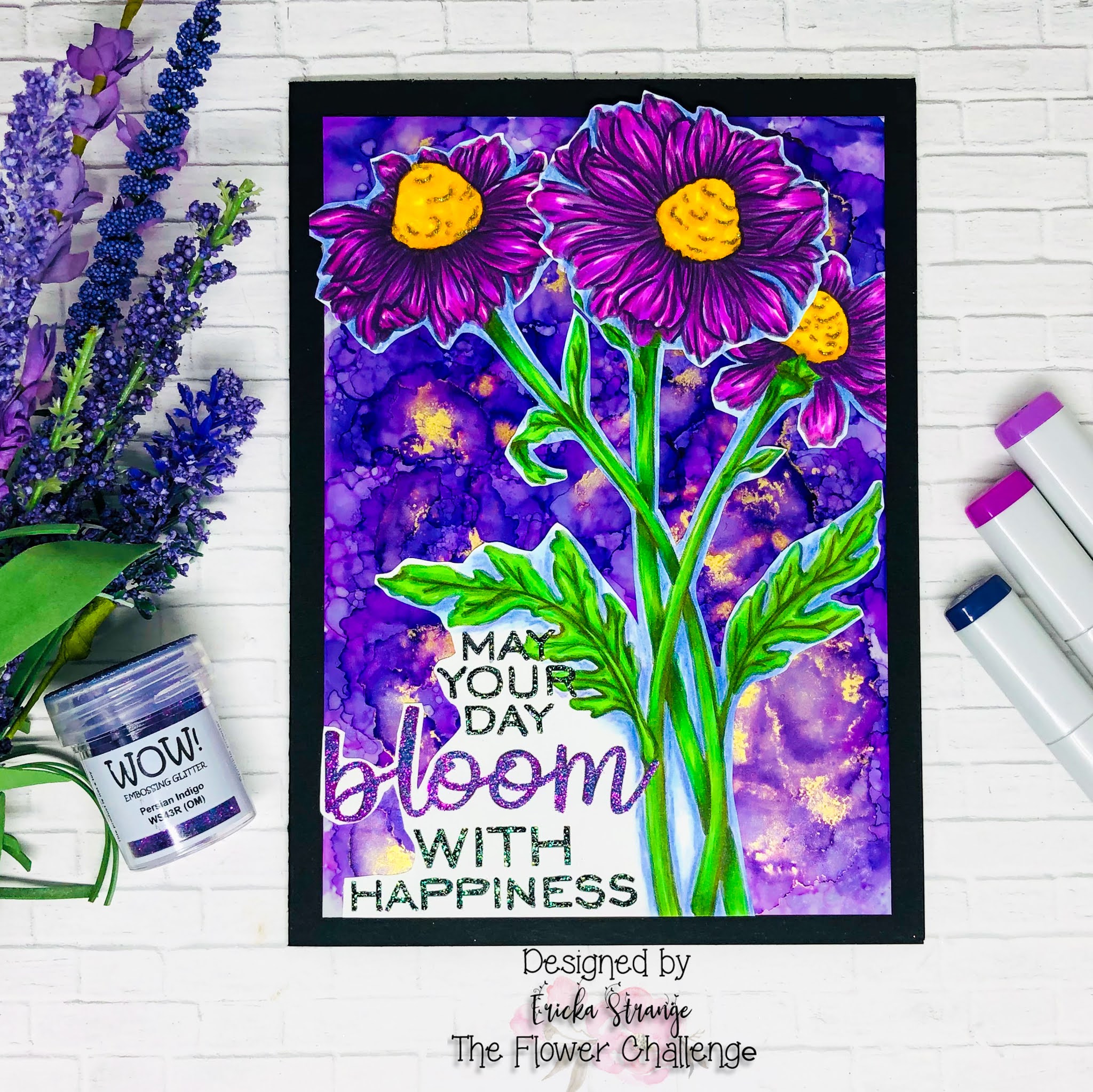 The Flower Challenge: The Flower Challenge #54 Colour 'Shades of Purple'.