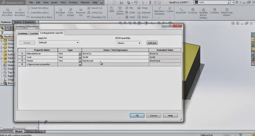 SolidWorks - Define Title Block Table in Drawing page - SolidWorks Share