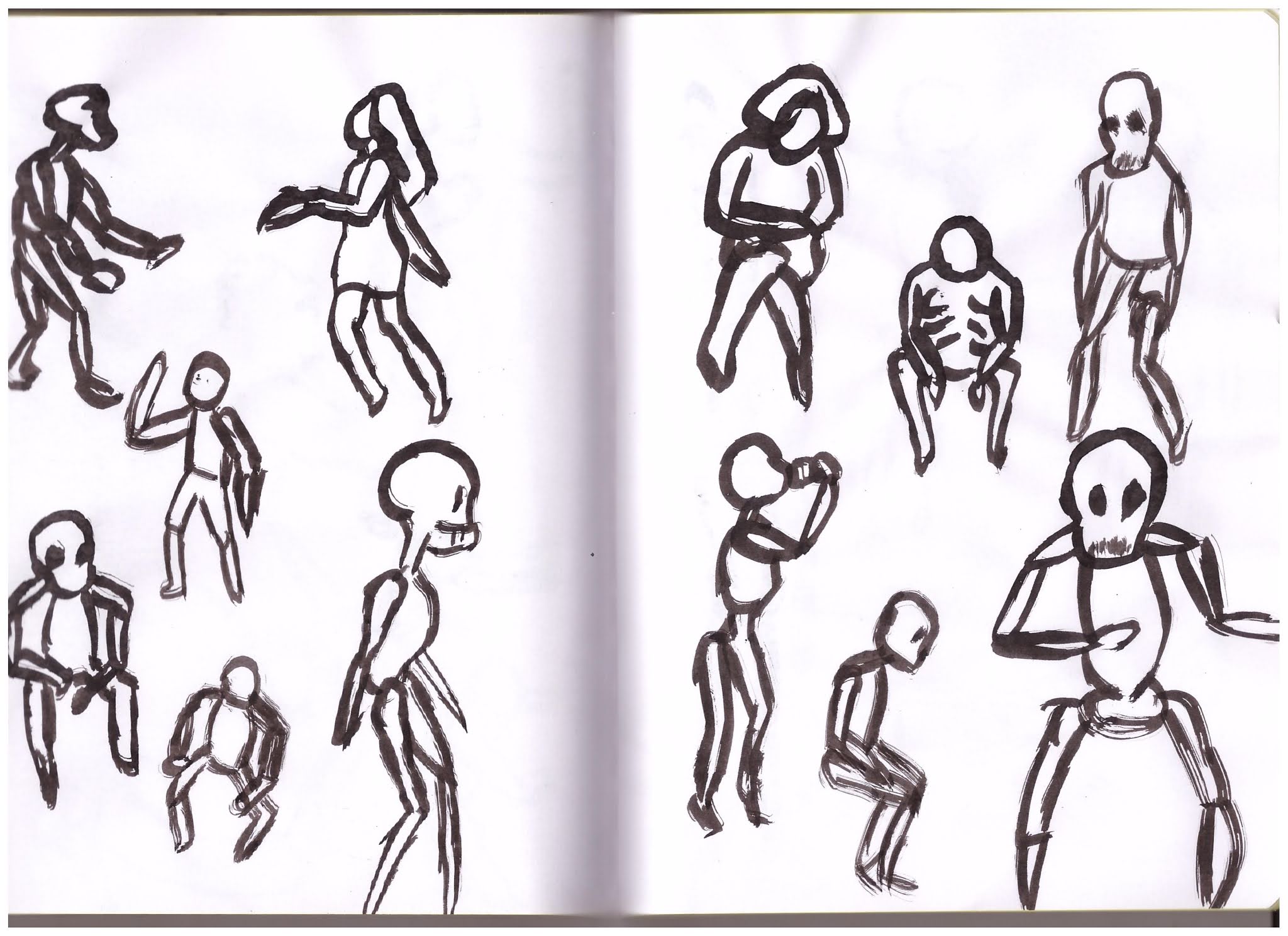 [Sesión05] Sketchbook _ Dibujos gestuales ~ Básico en Animación I y II