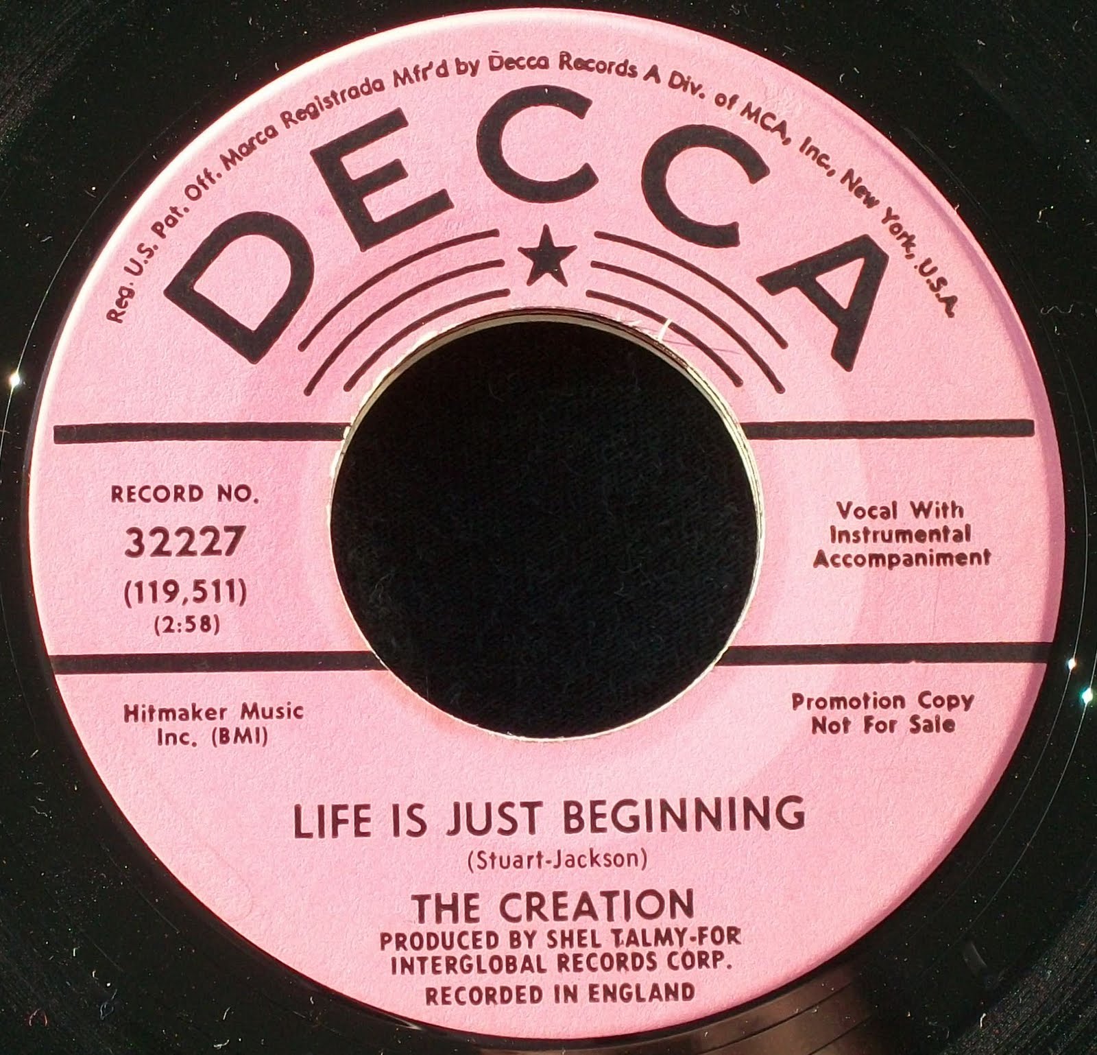 Derek's Daily 45: THE CREATION - LIFE IS JUST BEGINNING