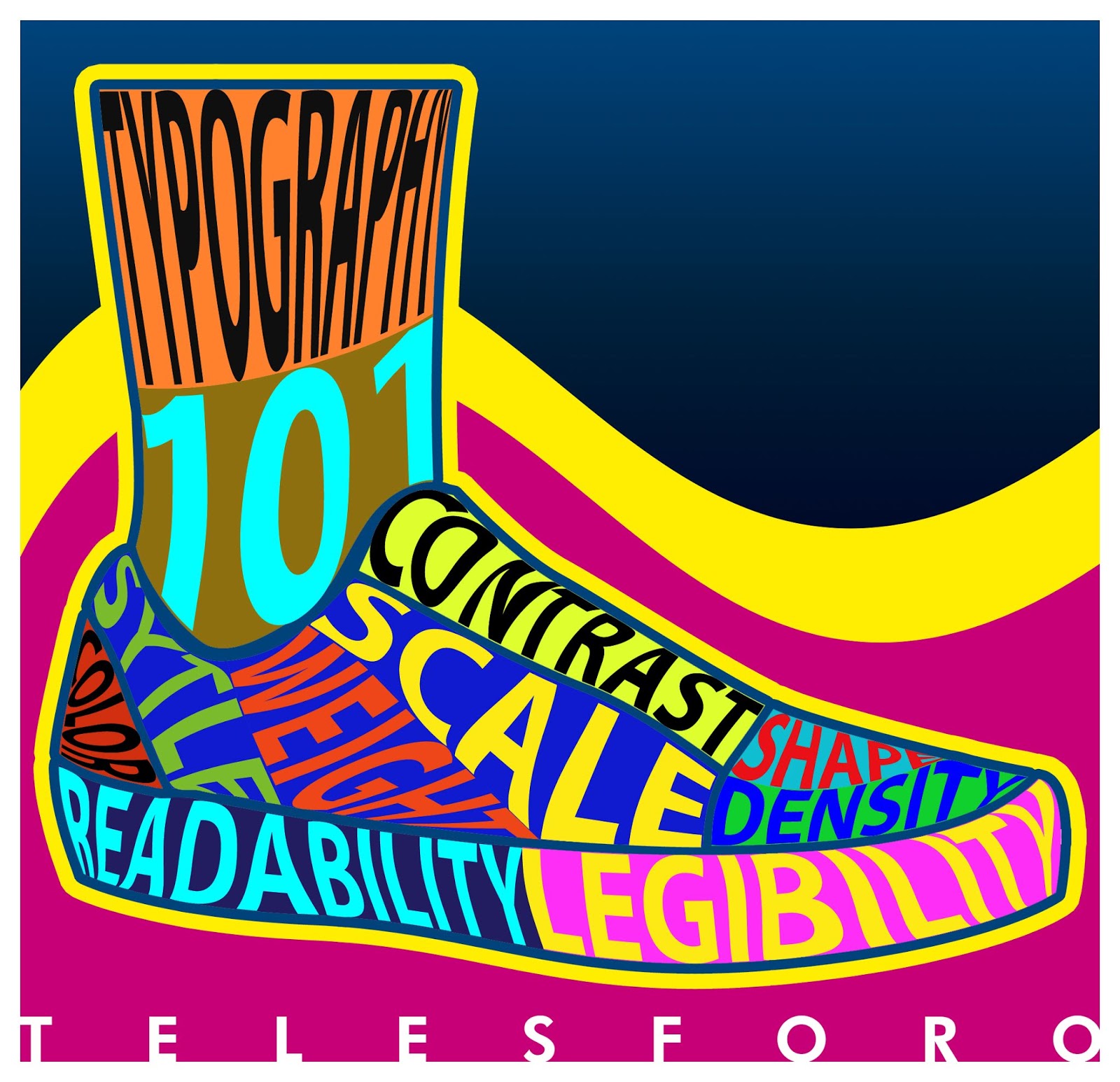 Visual Graphics Design - Typography in Shoe