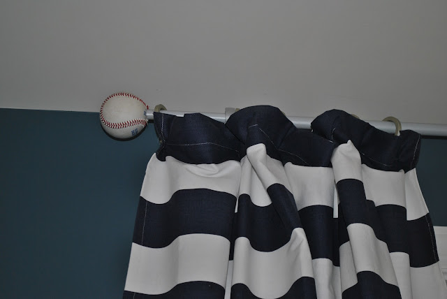 Adventures in DIY: Tween Boy Baseball Room--Part II Baseball Curtain Rod