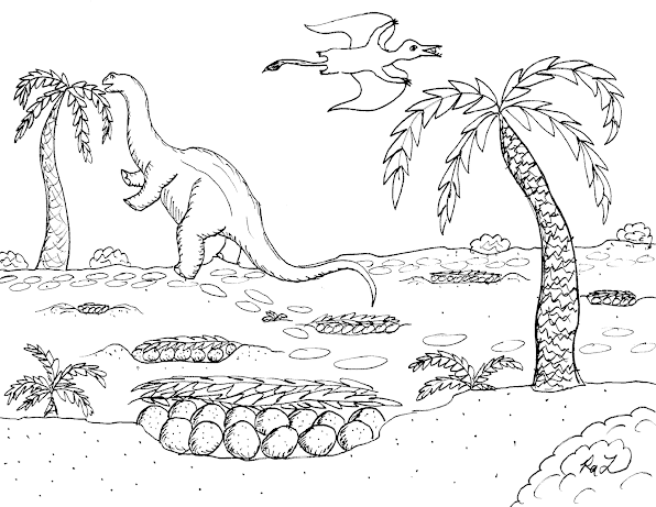 Robin's Great Coloring Pages: Barosaurus the huge Sauropod from Utah ...