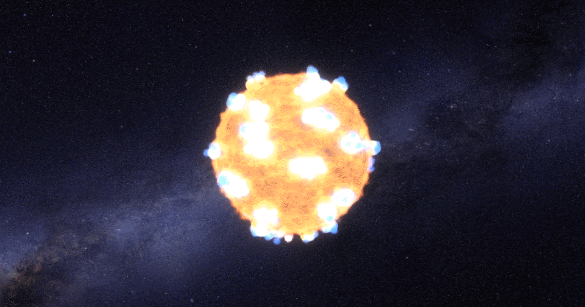 Captado por primera vez, el destello inicial de una estrella explosiva.