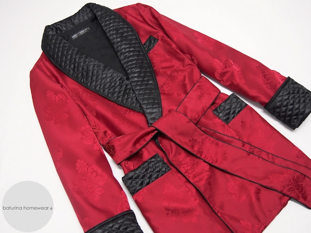 Men's Velvet Smoking Jacket Robe and Quilted Silk Dressing Gown