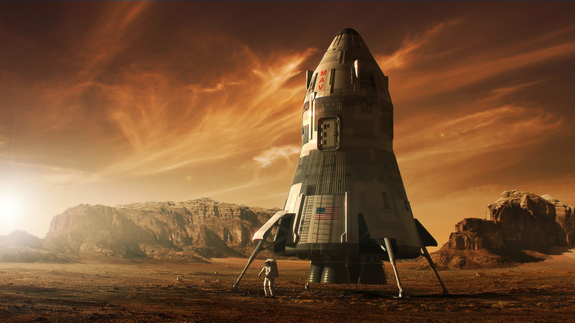Concept art for The Martian by Steve Burg | human Mars