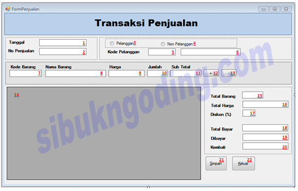 Aplikasi Penjualan dengan VB.net dan MariaDB V1 : Membuat Form ...