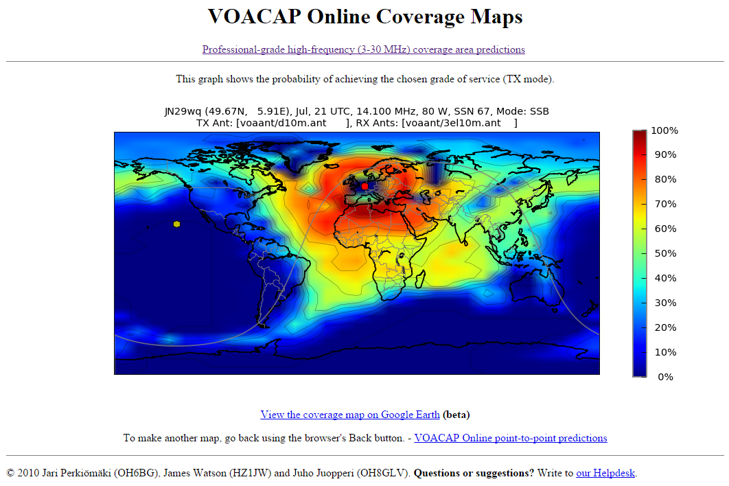 Bouillons de Cultures: VOACAP online s'enrichit de DX Charts