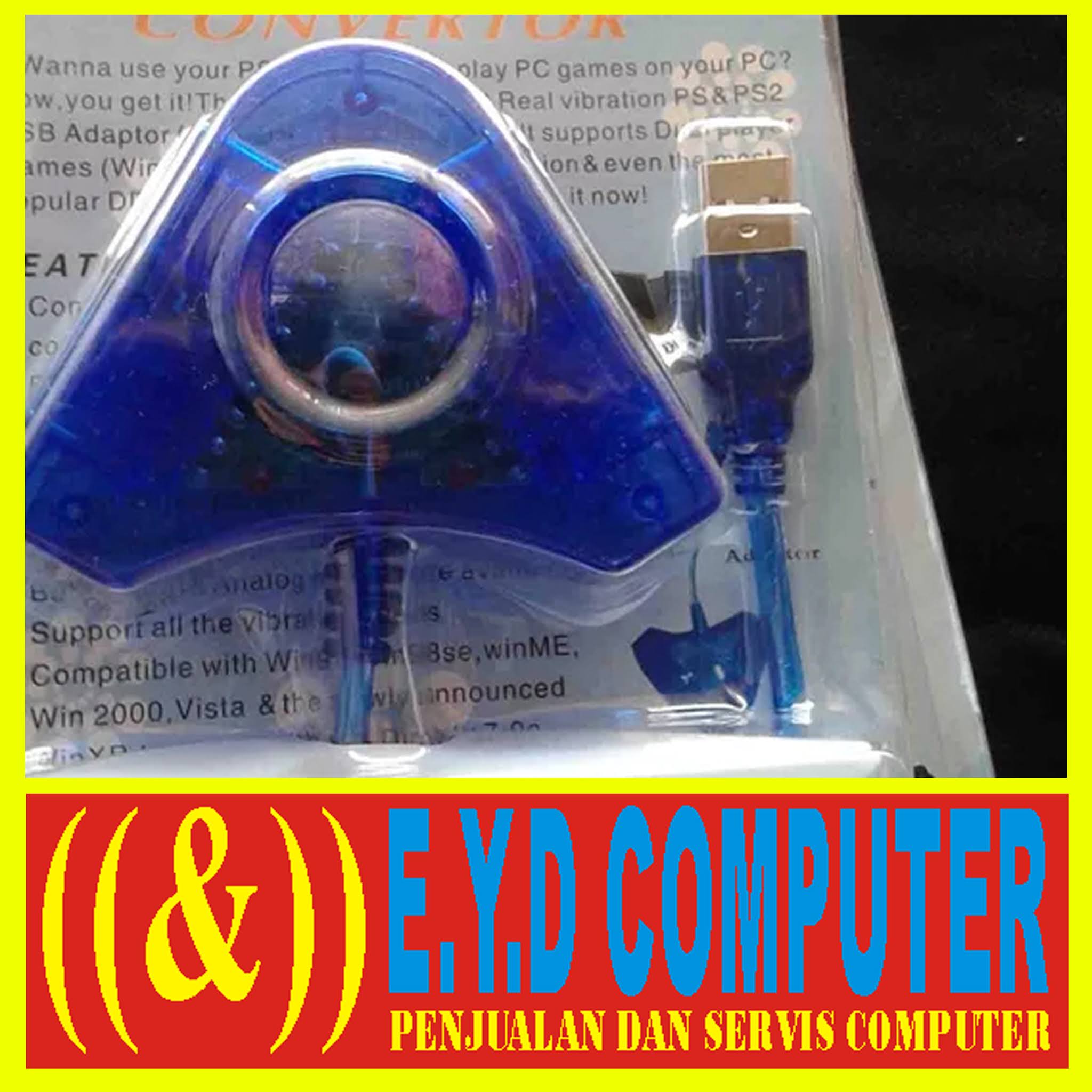 CONVERTER DOUBLE STIK PS2 TO USB KONVERTER UNTUK STICK PS 2 DUA KE USB ...