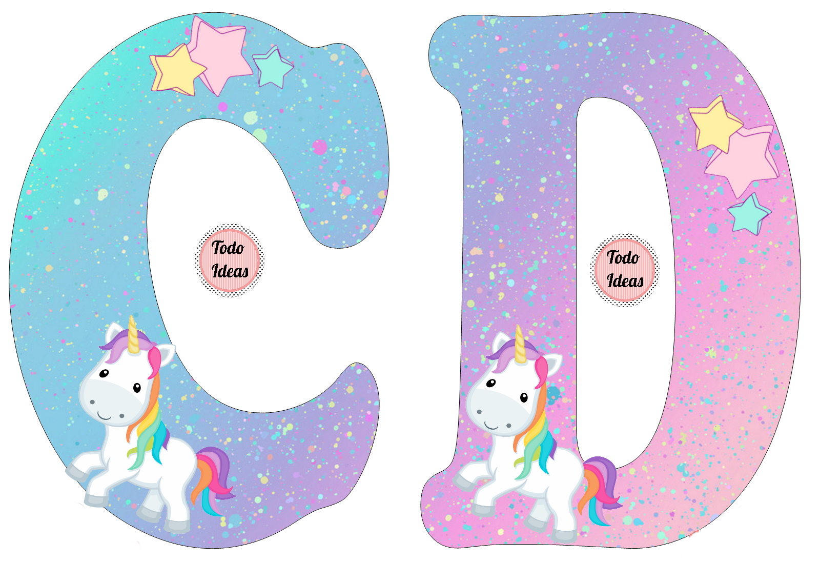 BLOG TODO IDEAS Y MAMI ES DIVERTIDA: ABECEDARIO UNICORNIO