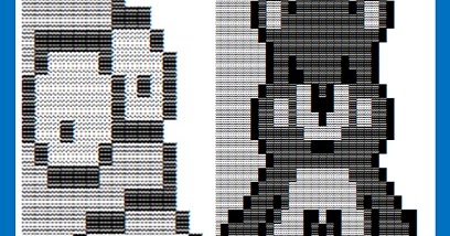 ㋡ Dibujos de caricaturas con caracteres ascii