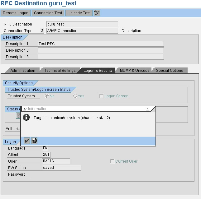 Sap Basis Tutorials How To Create An Rfc Connection In Sap