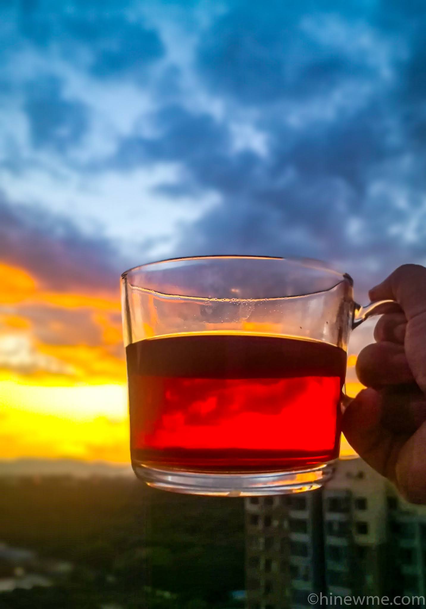 17How to make a Sunset black tea landscape photography