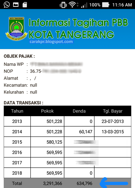 Cek SPPT PBB Online Tangerang | Cara KPR
