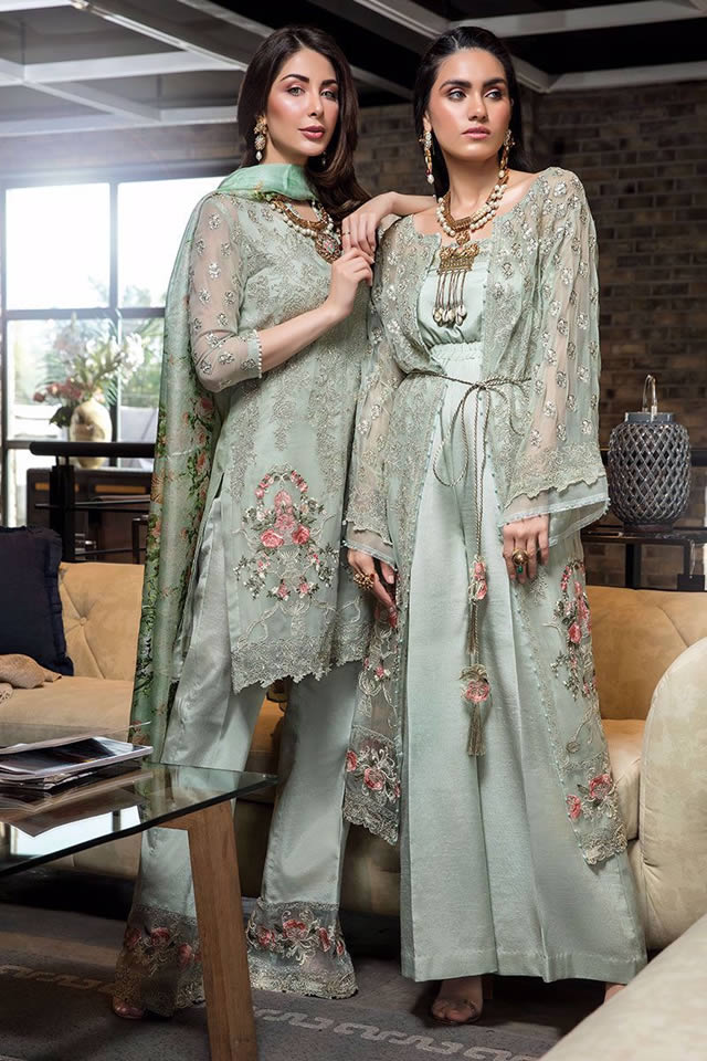 Manara by Maria Asif Baig : Embroidered Chiffon Collection 2019