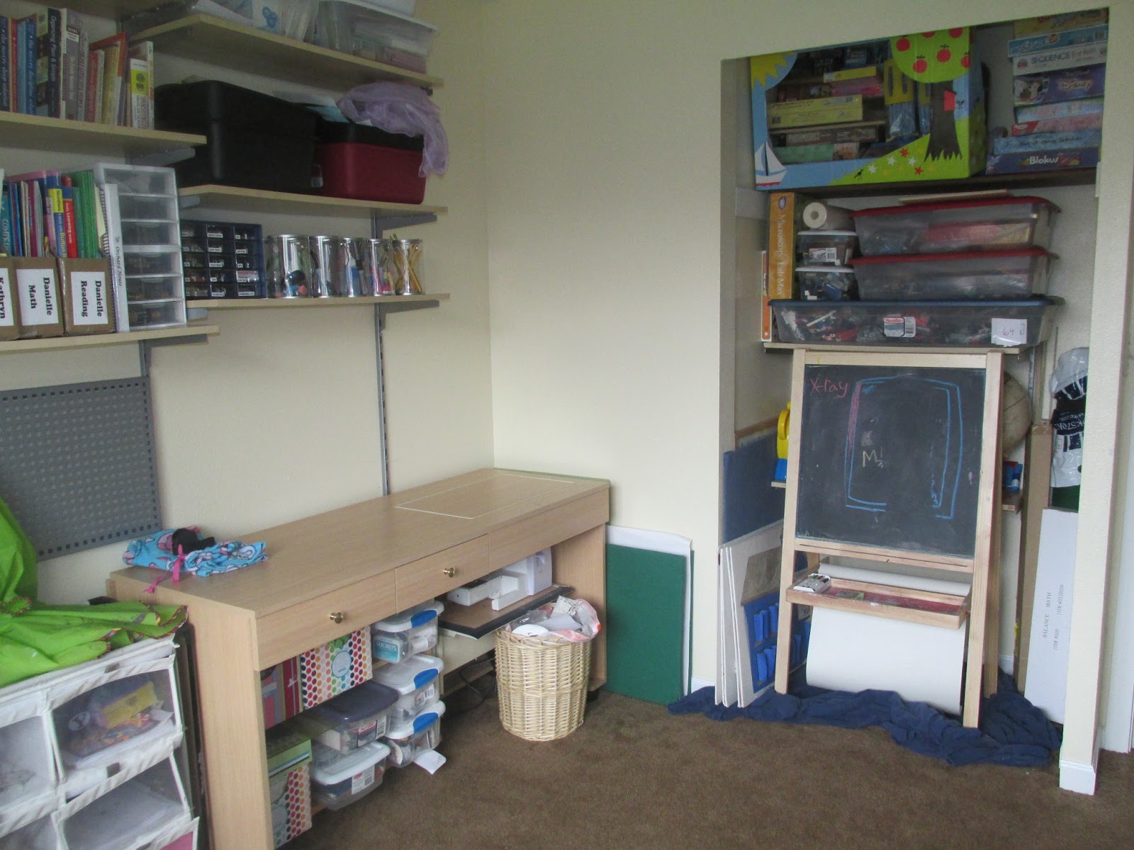 Simply Living with More: The School/Craft Room: A Work in Progress