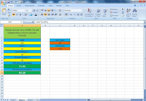 How to calculate Price to retailer (PTR) and Price to Stockist (PTS ...