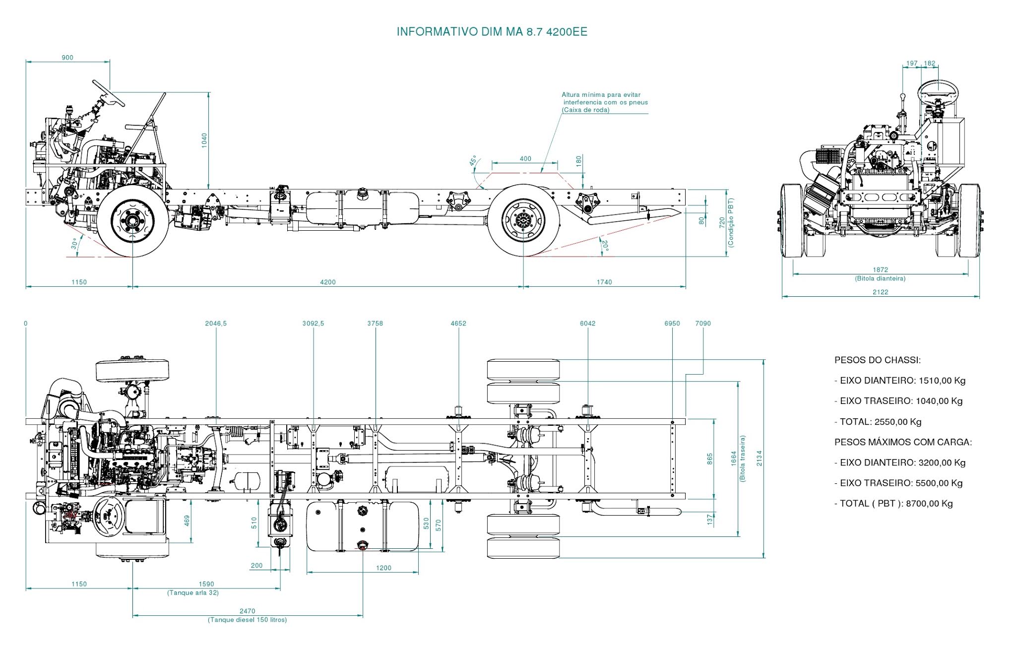 CHASSIS AGRALE MA MICROBUS