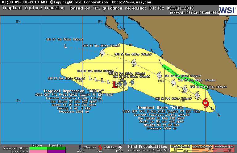 tanto el antiguo huracán dalila bajó de categoría a depresión tropical en el pacífico oriental a ...