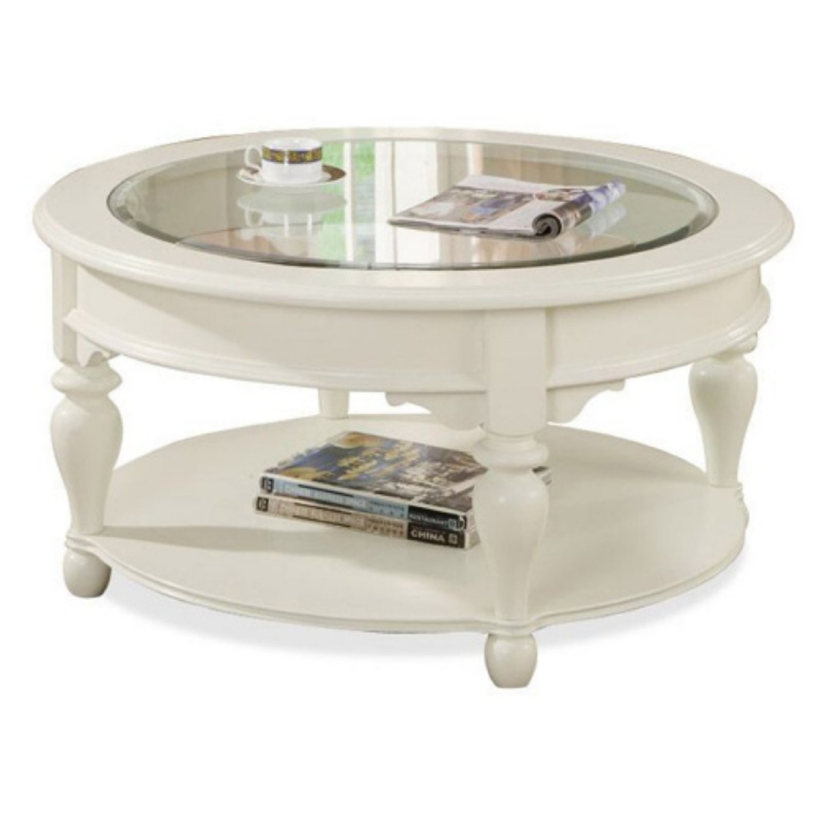 Appealing Antique White Coffee Table Luhomes