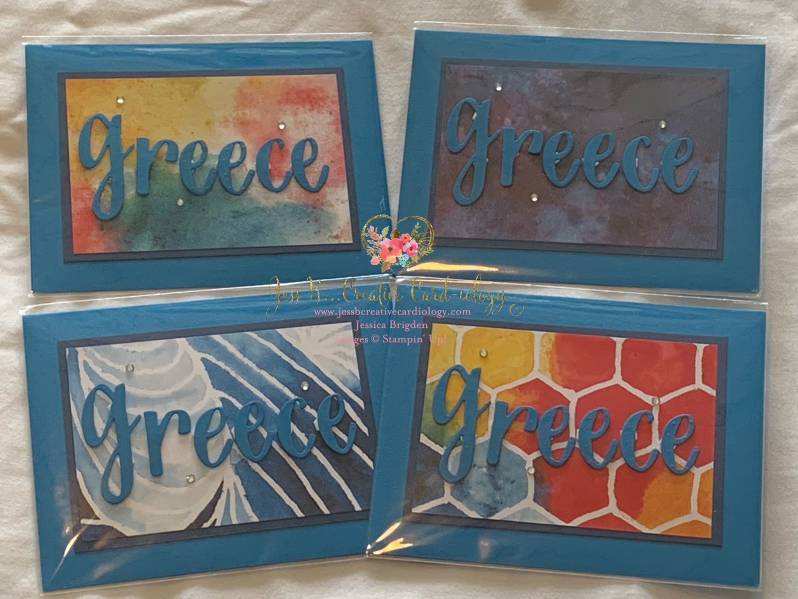 Hand Lettered Greece Cards & Cow Tail Treat Swaps for the Stampin' Up ...
