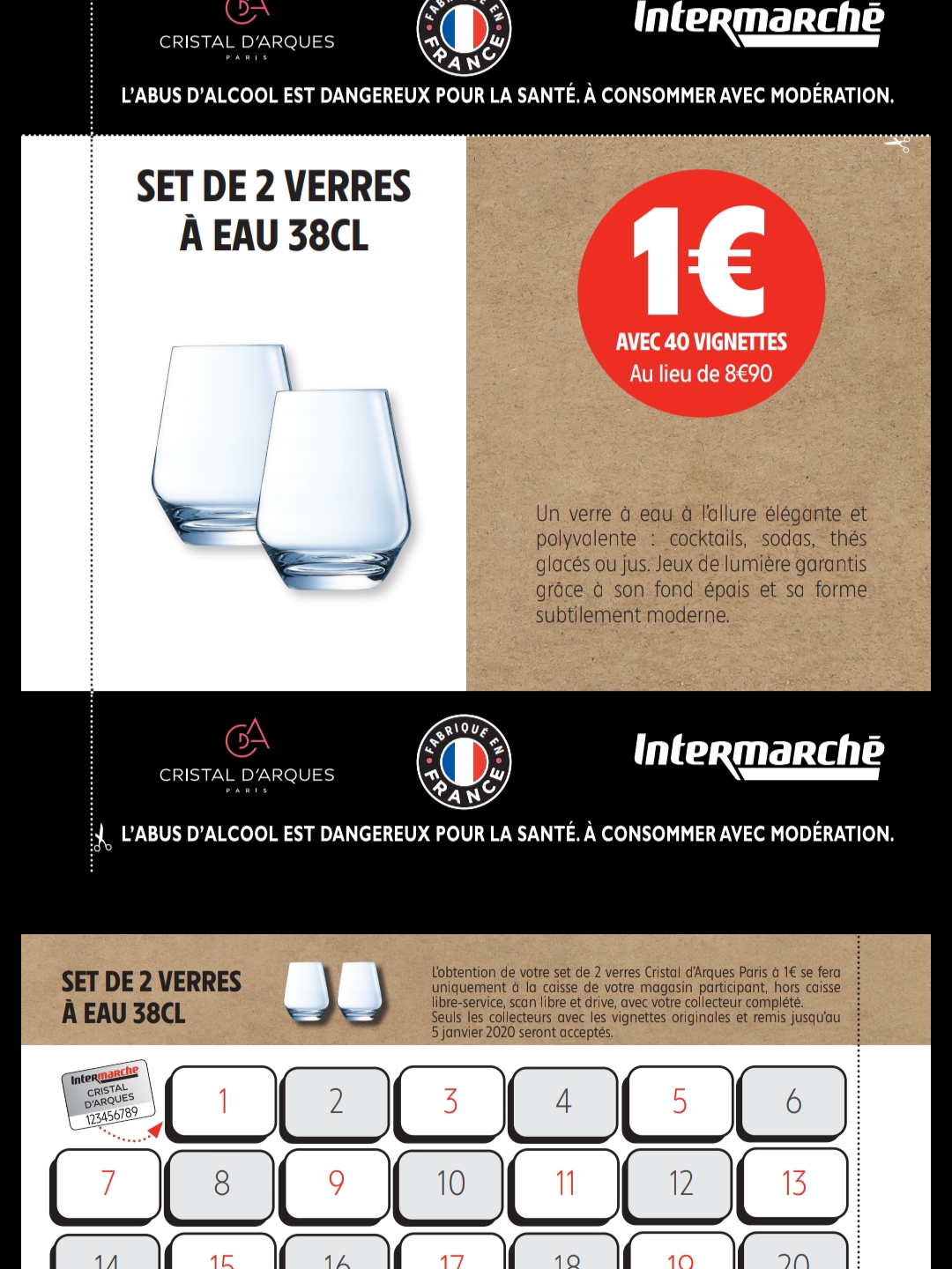 mes 3 loulous: Opération vignettes Intermarché Cristal d'Arques