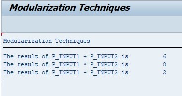 Modularization Techniques in SAP ABAP