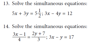 Simultaneous Linear Equations Learn Mathematics Online