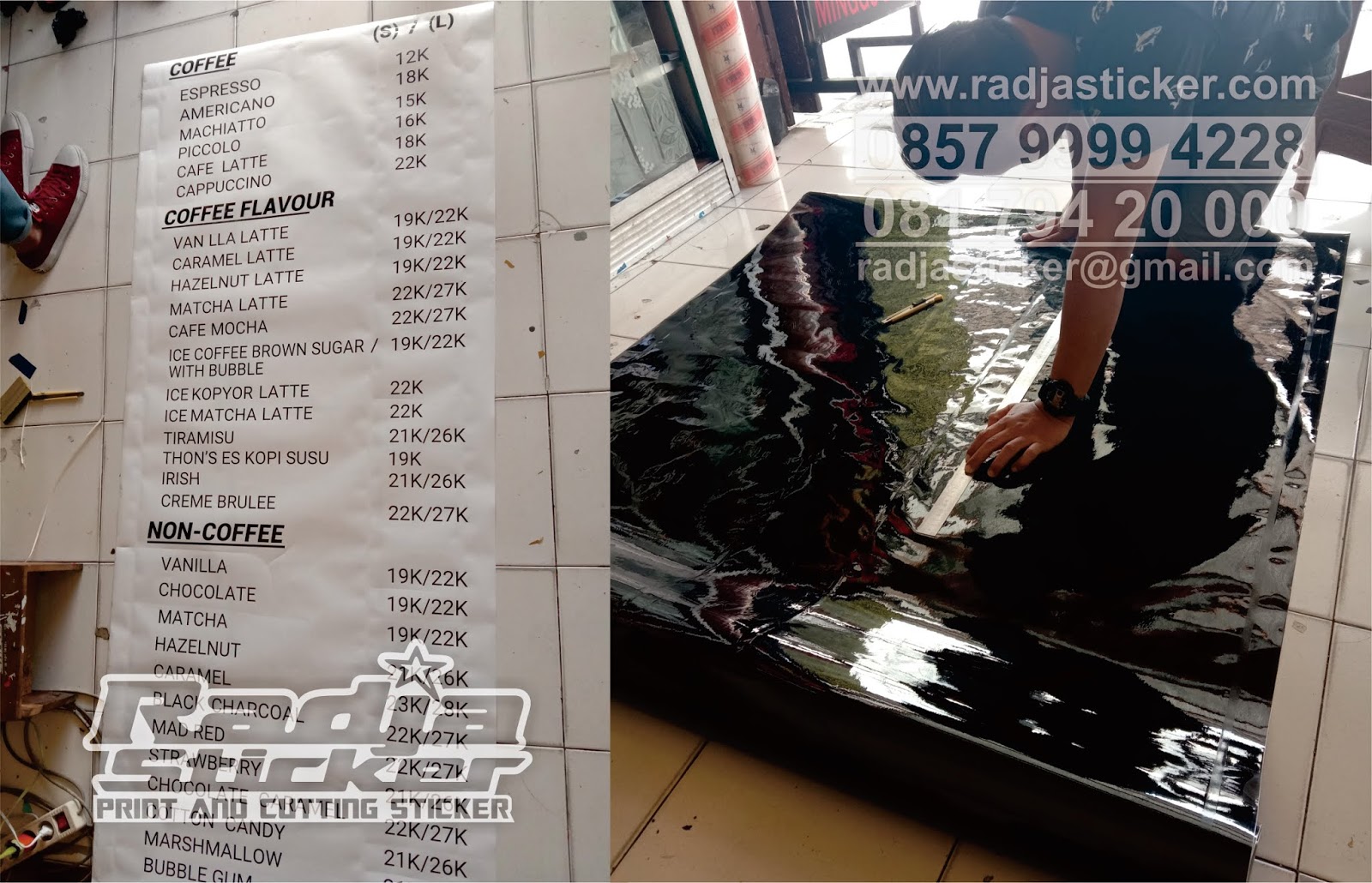 Cutting Sticker Kaca Cermin | Jasa Pembuatan Stiker | Print and Cut ...