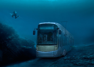 Train Under Sea water | Color Photo