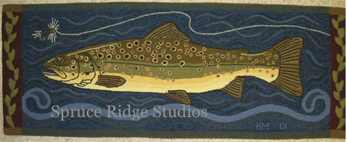 Kris Miller from Spruce Ridge Studios: Rug Of The Day - Trout