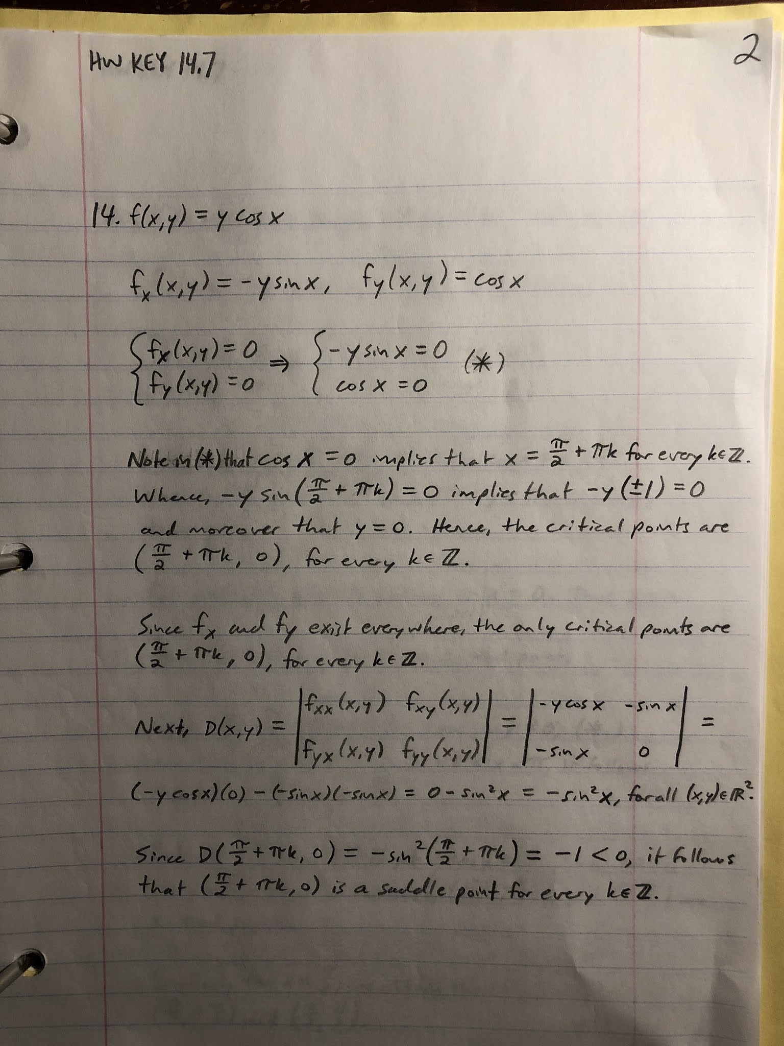 Professor Frank’s Math Blog: HW 14.7