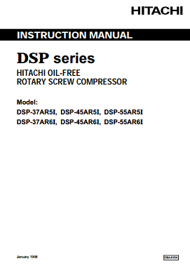 EBOOK - Instruction Manual DSP Series Hitachi oil free rotary screw ...