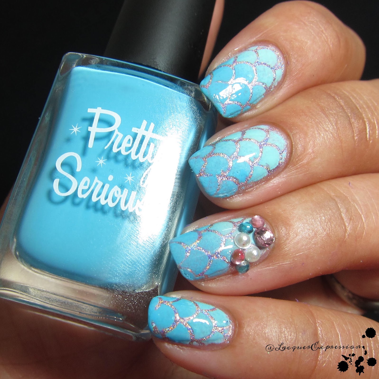 Step-by-Step Nail Art Tuesday - Mermaid Scale Nails - LacquerExpression