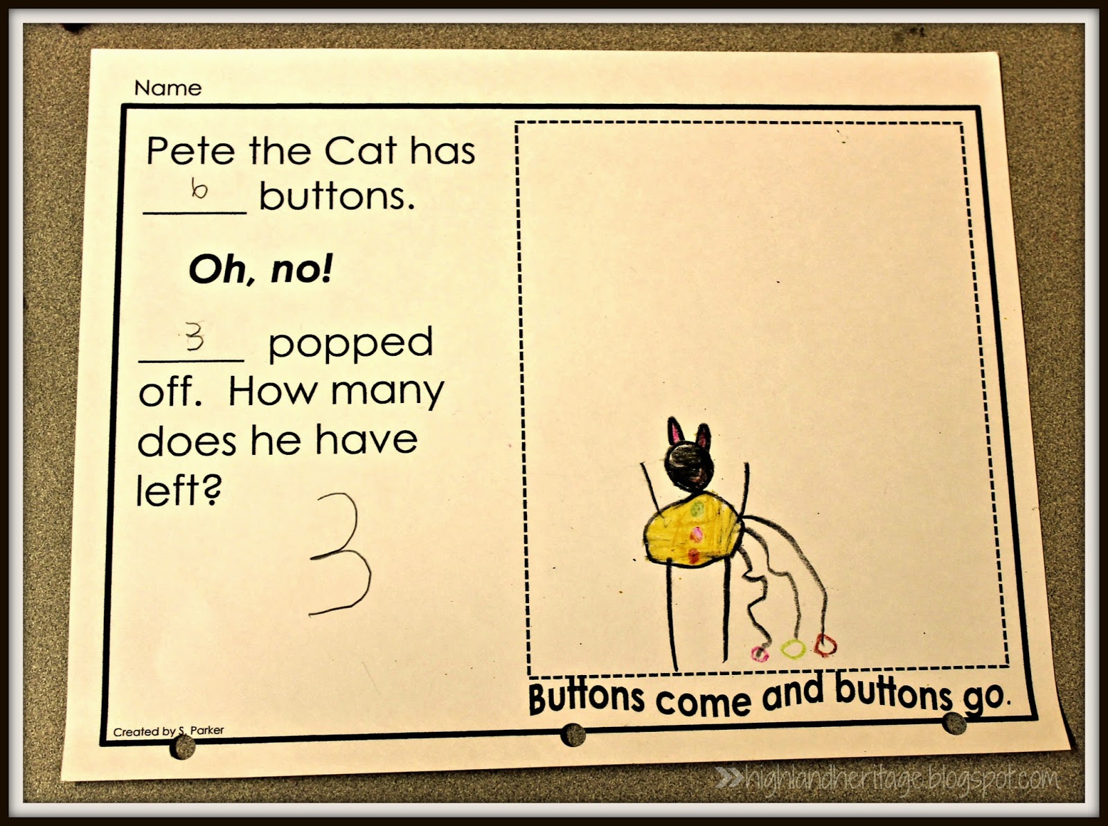 Highland Heritage Homeschool: Freebies! Buttons, Pete the Cat, Math ...