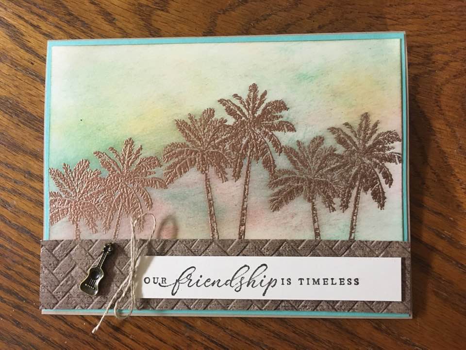Stampin' Kat: Embossed Palms