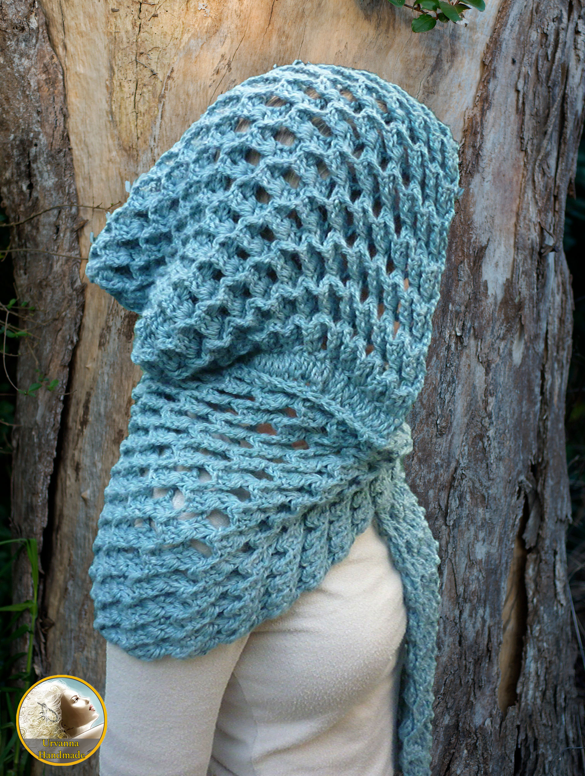 Capucha y bufanda Crochet 3 D