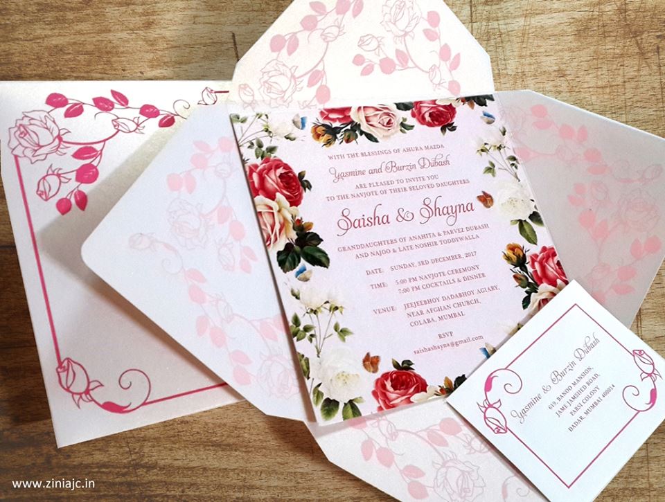 ZINIA JC : Navjote Invitation Card Designs By Zinia JC For The Parsi ...