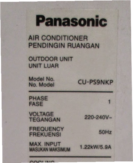 Kode BTU Nameplate AC - TPTUMETRO