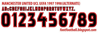 FONT FOOTBALL: Font Vector Manchester United UCL UEFA 1997 1998 ...