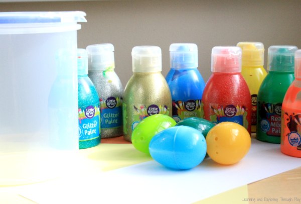 Learning and Exploring Through Play: Easter Shake Process Art