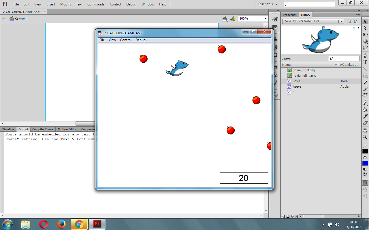 APPLE CATCHING GAME AS3 - Flash College
