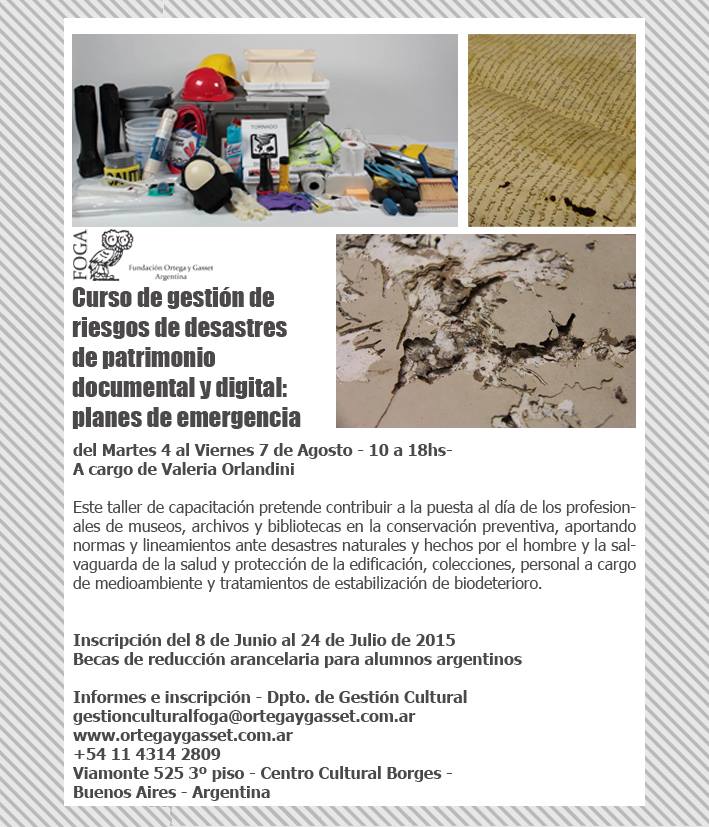 Curso de Gestión de Riesgos de Desastres de Patrimonio Documental y ... Curso de Gestión de Riesgos de Desastres de Patrimonio Documental y ...