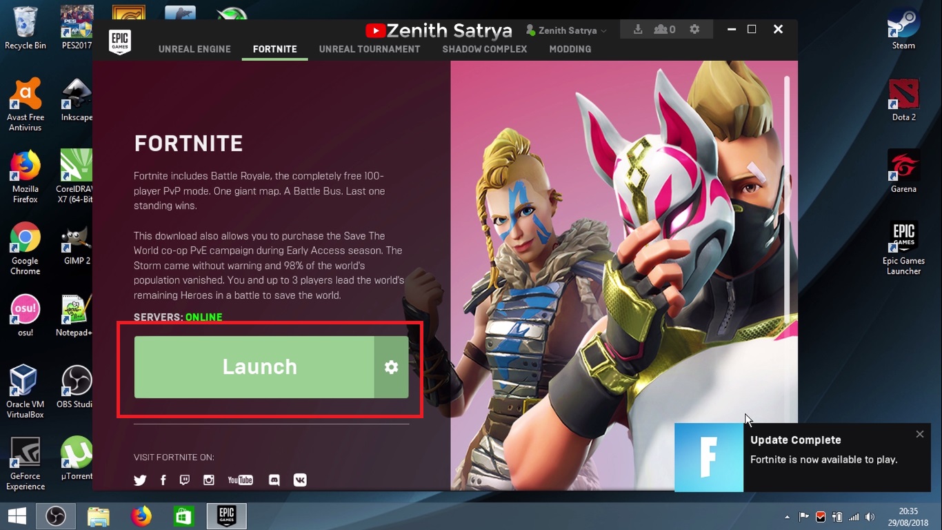 INSTALL / UPDATE FORTNITE PC TANPA DOWNLOAD