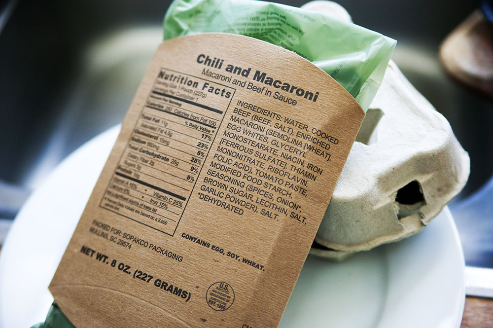 Women and Dreams: MRE Menu 10: Chili and Macaroni