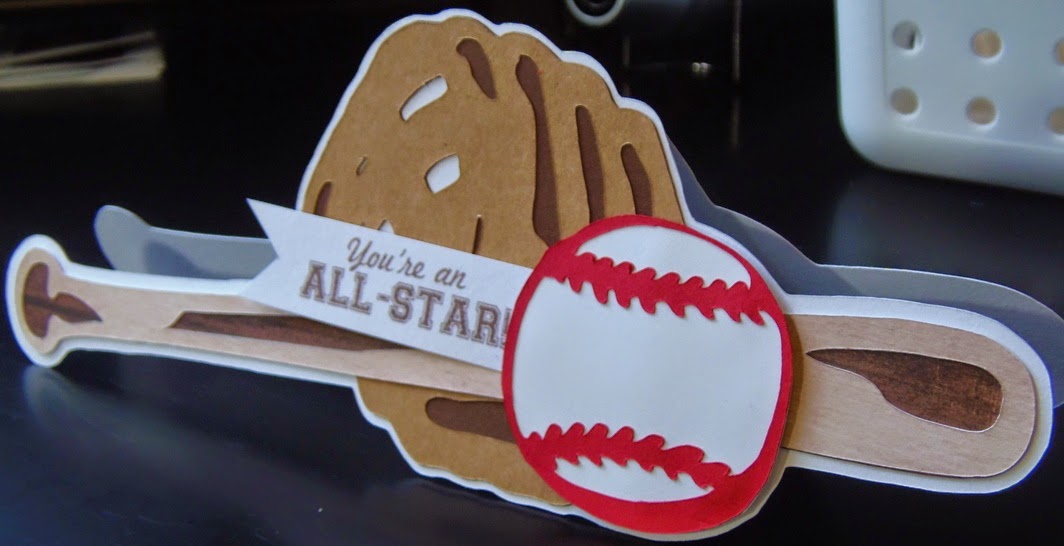 Craft with Bee: Baseball Shape Card
