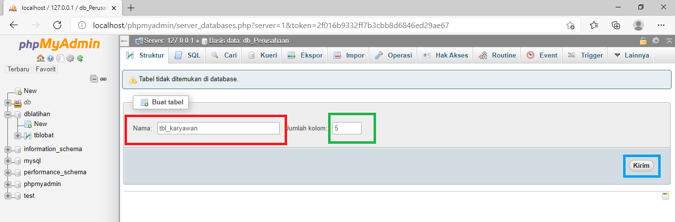 MEMBUAT DATABASE MySql MENGGUNAKAN phpMyAdmin. ~ FADILLAHARIS