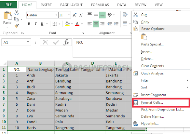 Mudah! Cara Membuat Garis Pembatas Tabel dalam Microsoft Excel ...