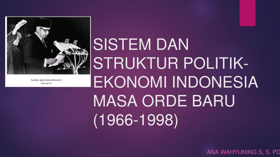 Sistem Dan Struktur Politik Ekonomi Indonesia Masa Orde Baru Homecare24
