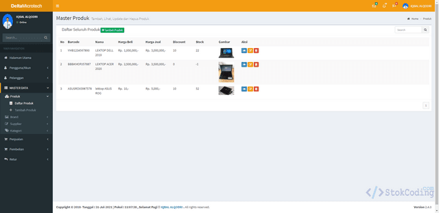 Aplikasi Penjualan Kasir Berbasis Web (PHP) – StokCoding.com